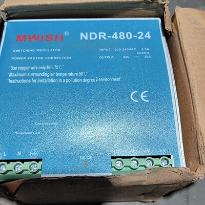明伟电源NDR48024一台有一处有点变形不影响使用议价