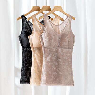 琐思美背背心文胸一体式长款大胸显小夏季薄款大码吊带打底内衣