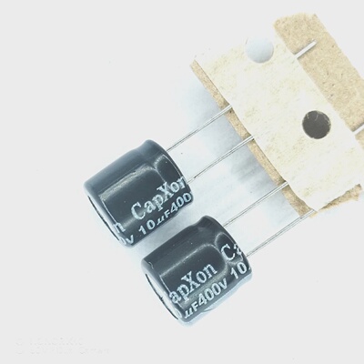 30只400v10uf原装10*10铝电解电容器CAPXON通用矮显示器滤波直流