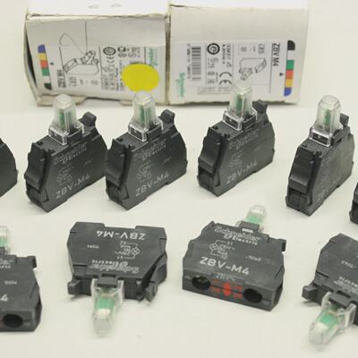 11x SCHNEIDER ZBVM4 rot 22mm  230240V LED Modul  009007 OVP