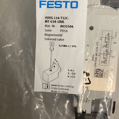 FESTO费斯托VUVGL14T32CMTG181R8拍前询价