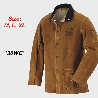 Black Stallion 30WC Split Cowhide Welding Jacket 30 Length S