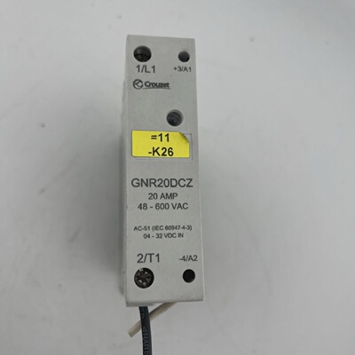 CROUZET GNR20DCZ SOLID STATE RELAY 20A 48600VAC USED  WORKIN