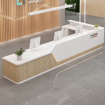 大型公司前台桌收银台酒店接待台医院导诊台护士站吧台L型工作台