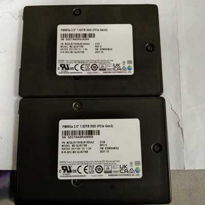 三星pm983a1.92TU.2PCIe2.5寸--议价商品