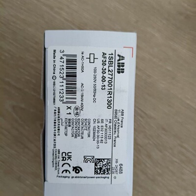 议价ABB接触器AF30-30-00 13*100-250V 50/60Hz-DC 1SBL277001R13