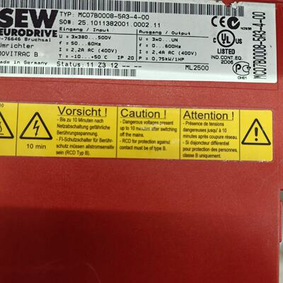 议价Sew Frequency Converter Mc07b00085A3400 rman Original Im