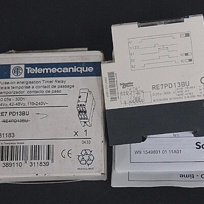 NIB TELEMECANIQUE RE7 PD13BU PULSEON ENERGISTION TIMER RELAY