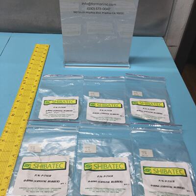 LOT OF  5 SHIBATEC P75CR ORING CRYSTAL RUBBER P75 CRYSTAL OR