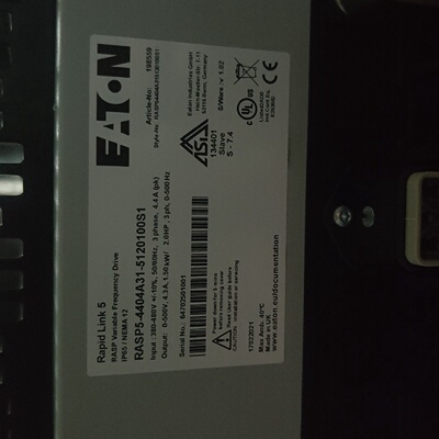 变屏器RASP54404A315120100S1实物图