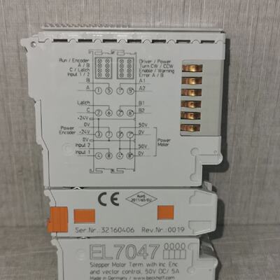 BECKOFF EL7047 STEPPER MOTOR TERM WITH INC. ENC AND VECTOR C