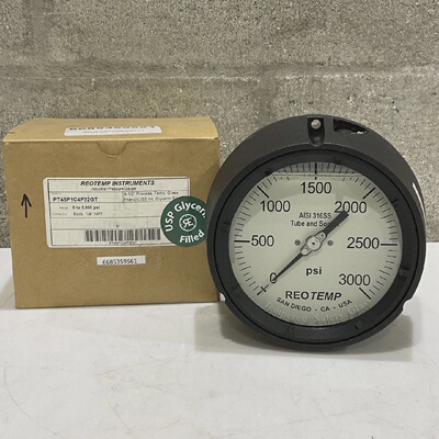 REOTEMP PT45P1C4P32GT INDUSTRIAL PRESSURE GAUGE 412 0 TO 300