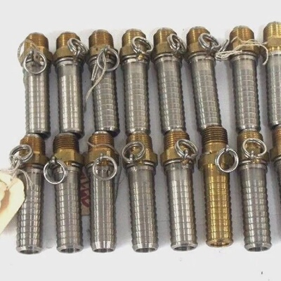 LOT OF 16 NEW GENERIC I46E1 BARBED X 12 NPT ADAPTER FITTINGS