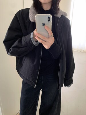 About moon~冬上新羊羔毛拼接棉服外套保暖舒适