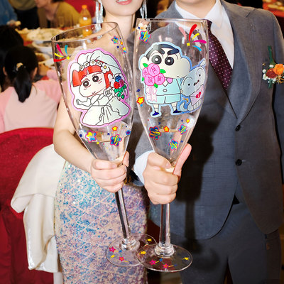 超大敬酒杯diy新人婚礼