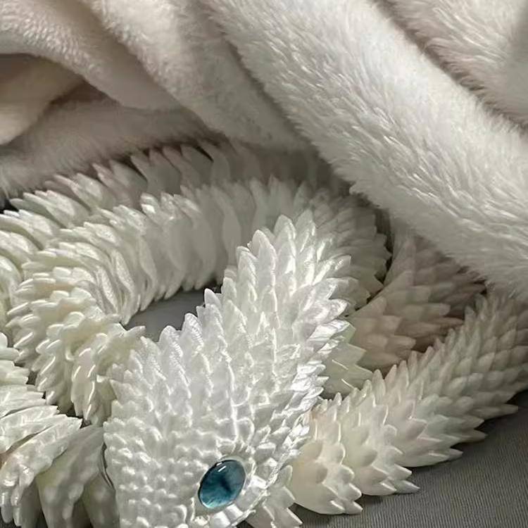 新款蝰蛇3d打印蛇玩具模型龙全身关节可活动立体儿童玩具造景摆件