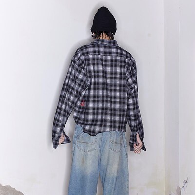 FSG 黑白格纹短款衬衫