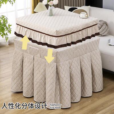 烤加套火桌子罩套正方电形PGV炉罩桌布冬季厚麻将机取暖罩电烤炉