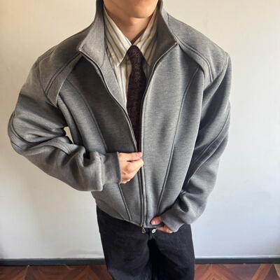 ATboa太空棉解构裁剪卫衣夹克男