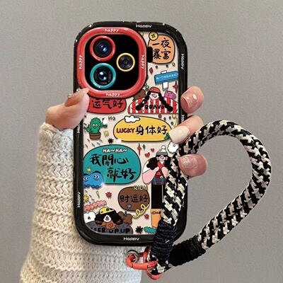 邦奥鸣卡通人适用于华为nova15pro手机壳1413/12/11Ultra女nova10/9se/8pro创意nova5/6/4/nova3i泡芙保护套