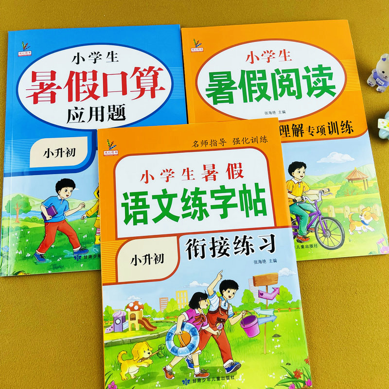 小学生小升初暑假口算应用题专项强化训练暑假阅读专项训练暑假练字帖衔接练习小升初六年级下册暑假作业阅读理解专项训练