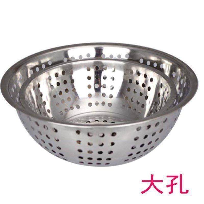 大孔洗菜盆漏水盆不锈钢篮单水槽筛子筛篮漏水篮圆形沥水篮家用漏