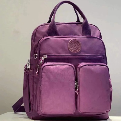 Fashion Woman Backpack Waterproof Nylon Soft Handle Solid M
