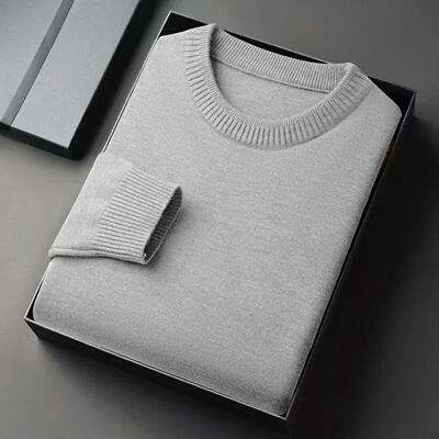Men's Dress Crew Neck Sweater Slim Fit Lightweight Sweatshi