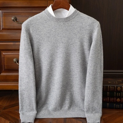 2025 Cashmere Sweater O-neck Pullovers Men's Loose Oversize