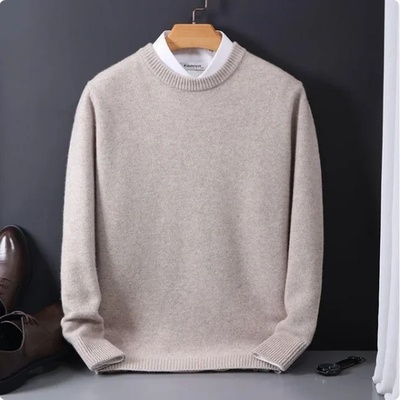 2024 Cashmere Sweater O-neck Pullovers Men's Loose Oversize