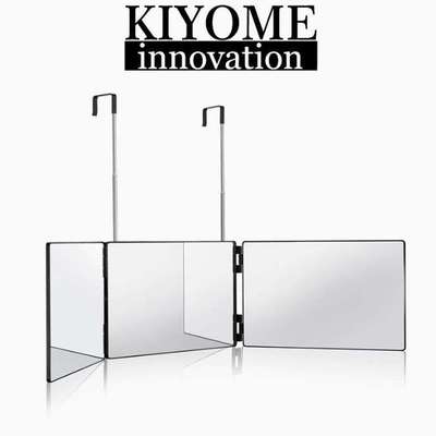 可伸缩调节悬挂式Three mirrorLED化妆镜折叠三面镜子带灯化妆镜