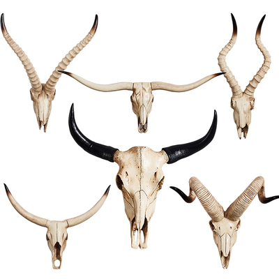 艾米特墙壁装饰牛头壁挂创意动物头个性背景墙挂件墙面工艺品壁饰