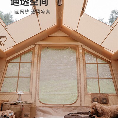 军鑫coody8pro充气帐篷3-5人户外露营装备自动防暴雨过夜野营帐篷