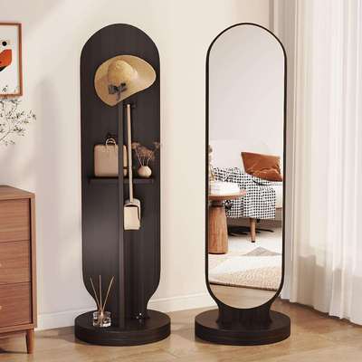 旋转穿衣镜衣帽架一体试衣镜女生卧室家用真实感落地全身镜子