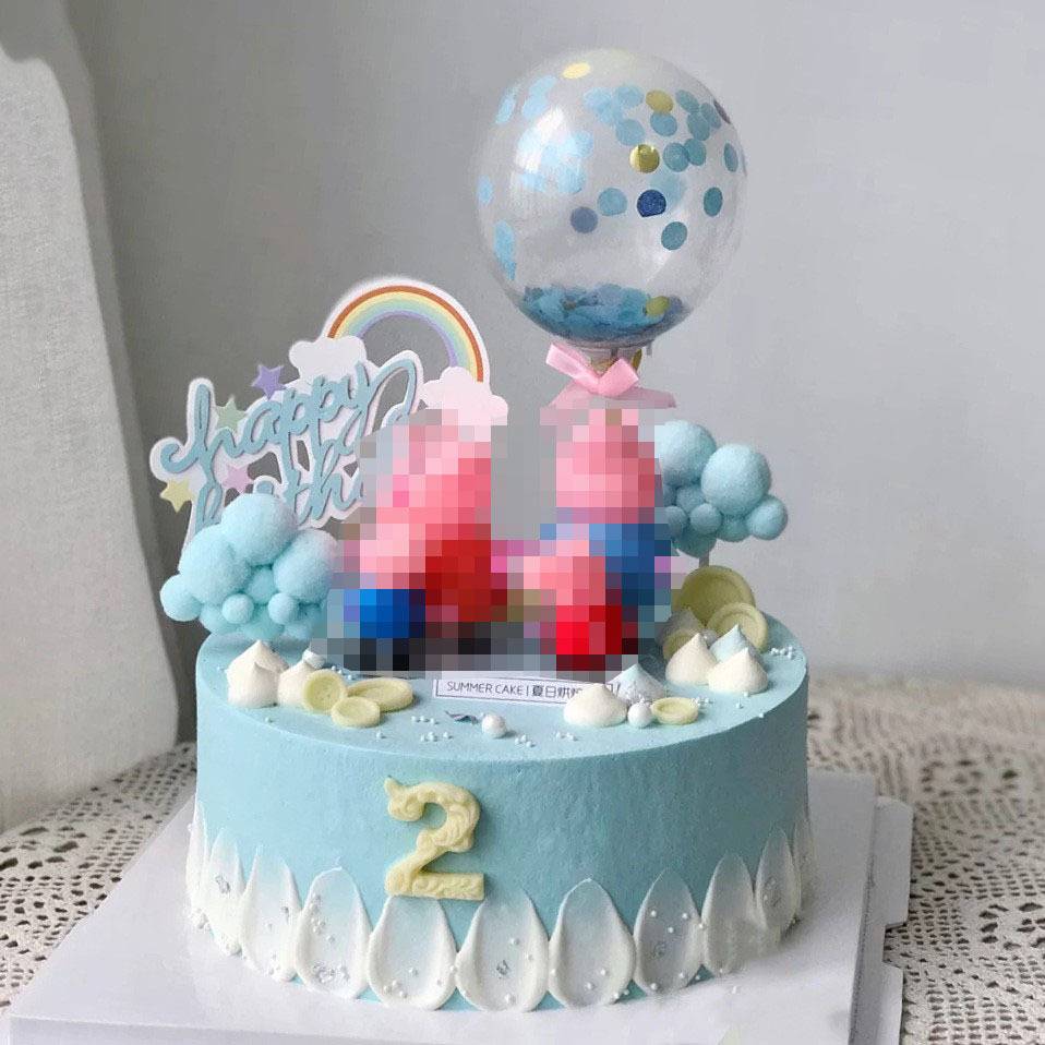 跨境蛋糕装饰摆件一家四口小屋生日派对甜品台烘焙插件配件