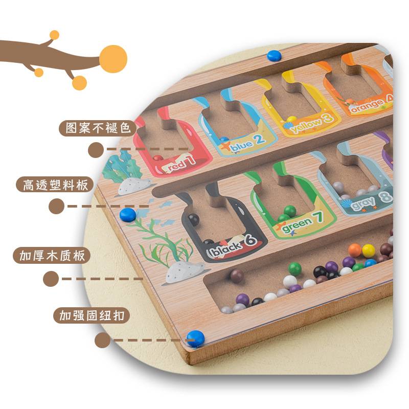 幼儿童磁力运笔迷宫玩具早教益智磁性走珠专注力训练逻辑思维启蒙