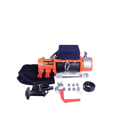 生产厂家 13500磅自带钢丝绞盘  越野自救绞盘  车载电动绞盘