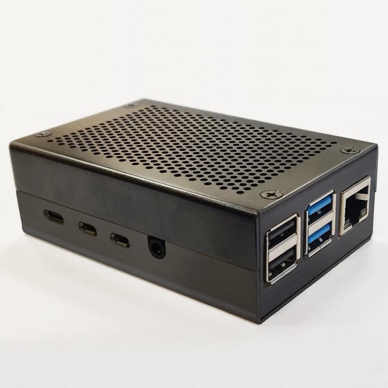甄选树莓派4外壳铝合金金属4b+壳+Raspberry Pi4机箱散热盒子配件