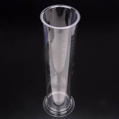 直读式塑料雨量杯毫米毫升刻度雨量器计测降雨地理 塑料雨量计教