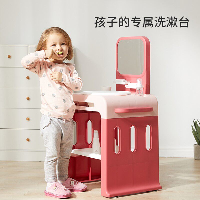 儿童洗漱台婴儿宝宝脸盆可增高家B用架小孩刷牙洗脸盆塑料洗手台