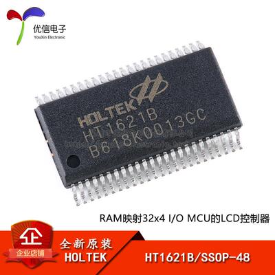 原装正品 HT1621B SSOP-48 RAM映射32*4 LCD控制器芯片I/O MCU