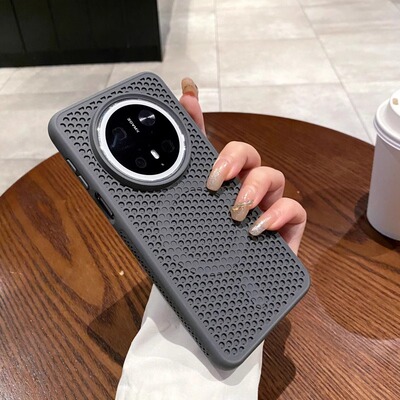 新款散热蜂窝气孔网壳适用vivox300pro手机壳网孔磁吸防摔x200磨砂vivo肤感promini保护套x100创意por男viv0