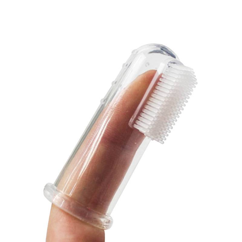 跨境宠物手指套牙刷猫狗口腔清洁工具硅胶指套防蛀牙宠物牙刷