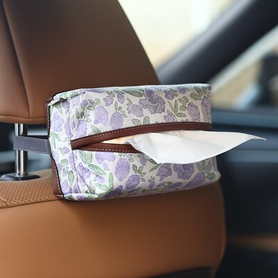 布奏车载纸巾盒2j024新款车用车内车装纸抽盒扶手箱纸巾袋高级感