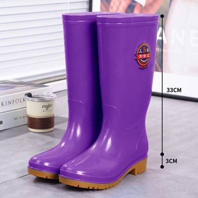 德国雨鞋成人防水防滑耐磨加厚水靴套鞋中筒女款时尚外穿厨房胶鞋