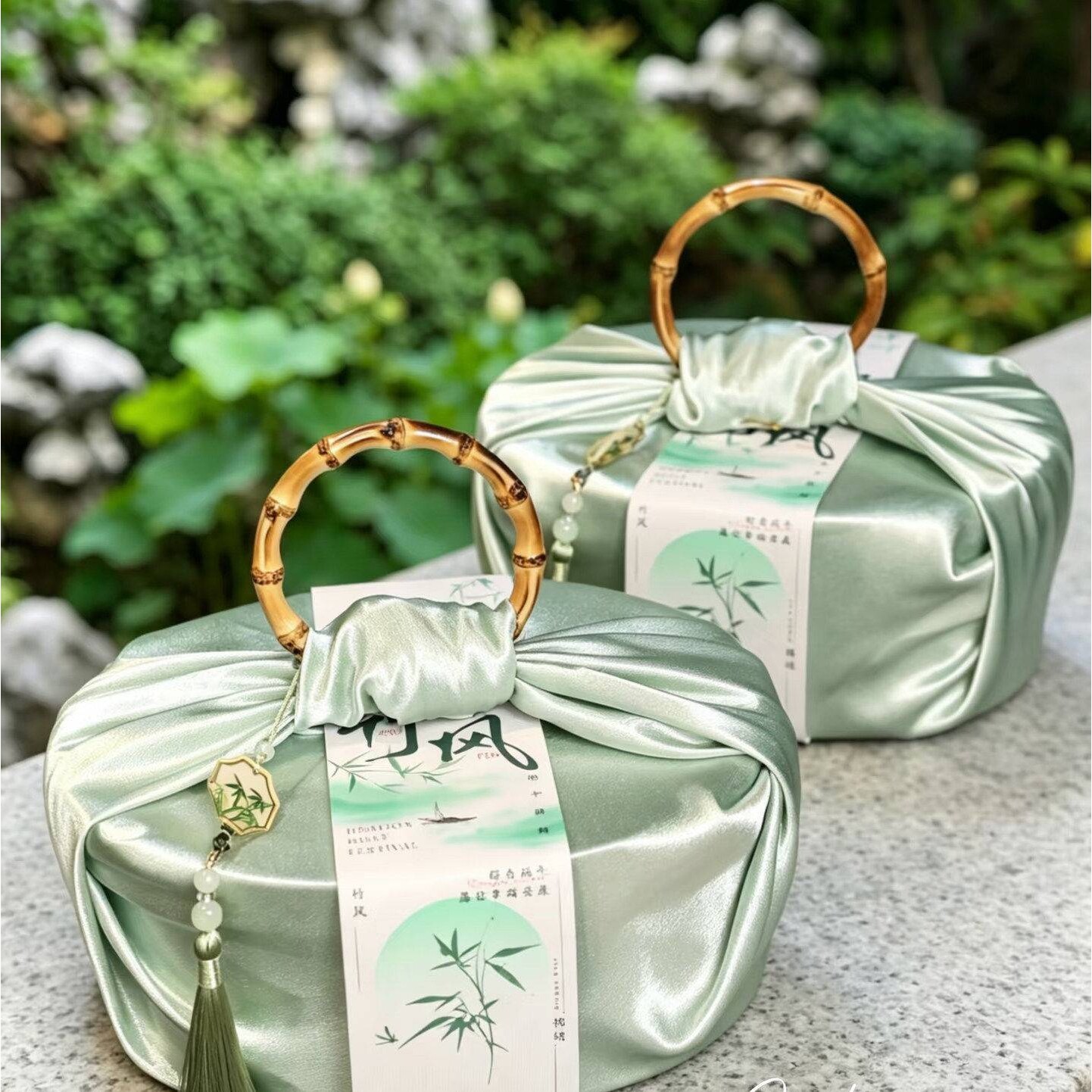 新中式端午节伴手礼盒送客户送员工粽子茶叶烘焙绿豆糕包装礼品盒