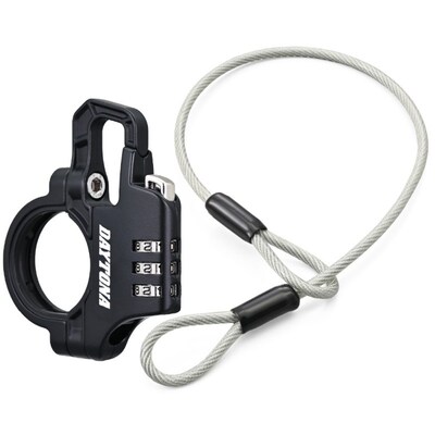 【现货】DAYTONA通用型12mm超薄头盔锁 细长摩托车电动车防盗密码