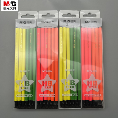 晨光六角形木杆铅笔HB12支