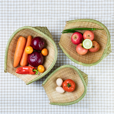 手工农家竹编簸箕竹篮竹筛青蔑筲箕竹筐厨房洗菜晾晒家用果篮收纳