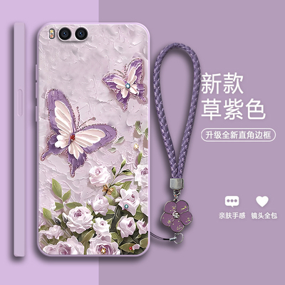 油画蝴蝶适用小米note3手机壳MCE8新款MCT8硅胶minote3保护套n0te男nont女noto闹特not全包n3防摔送钢化膜潮